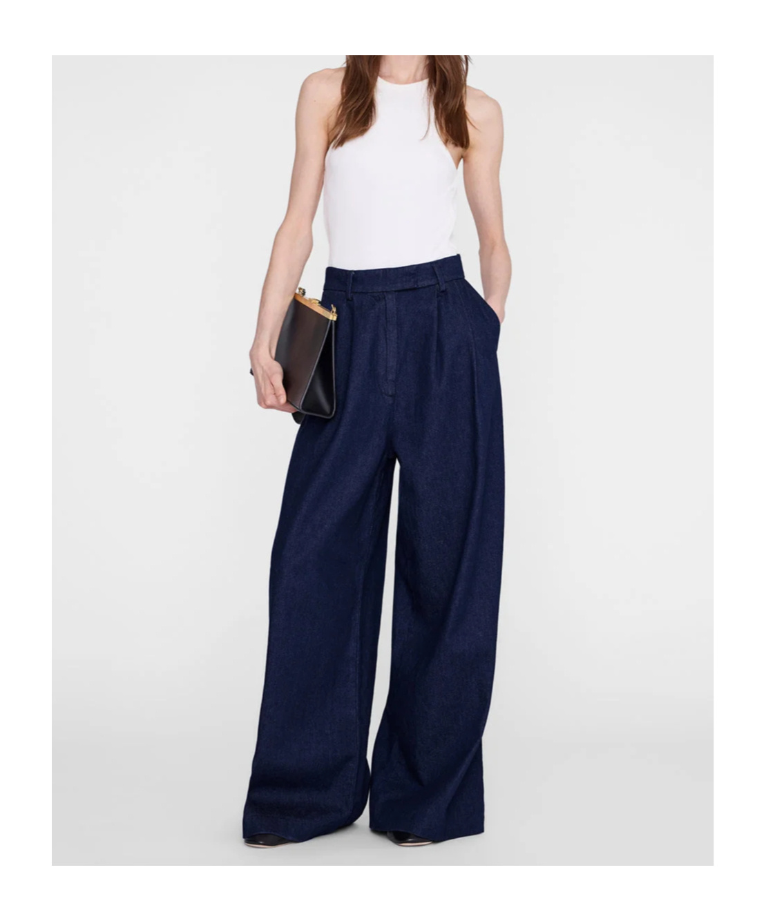 ANINE BING Anine Bing Lou Trousers - Wide Leg Denim